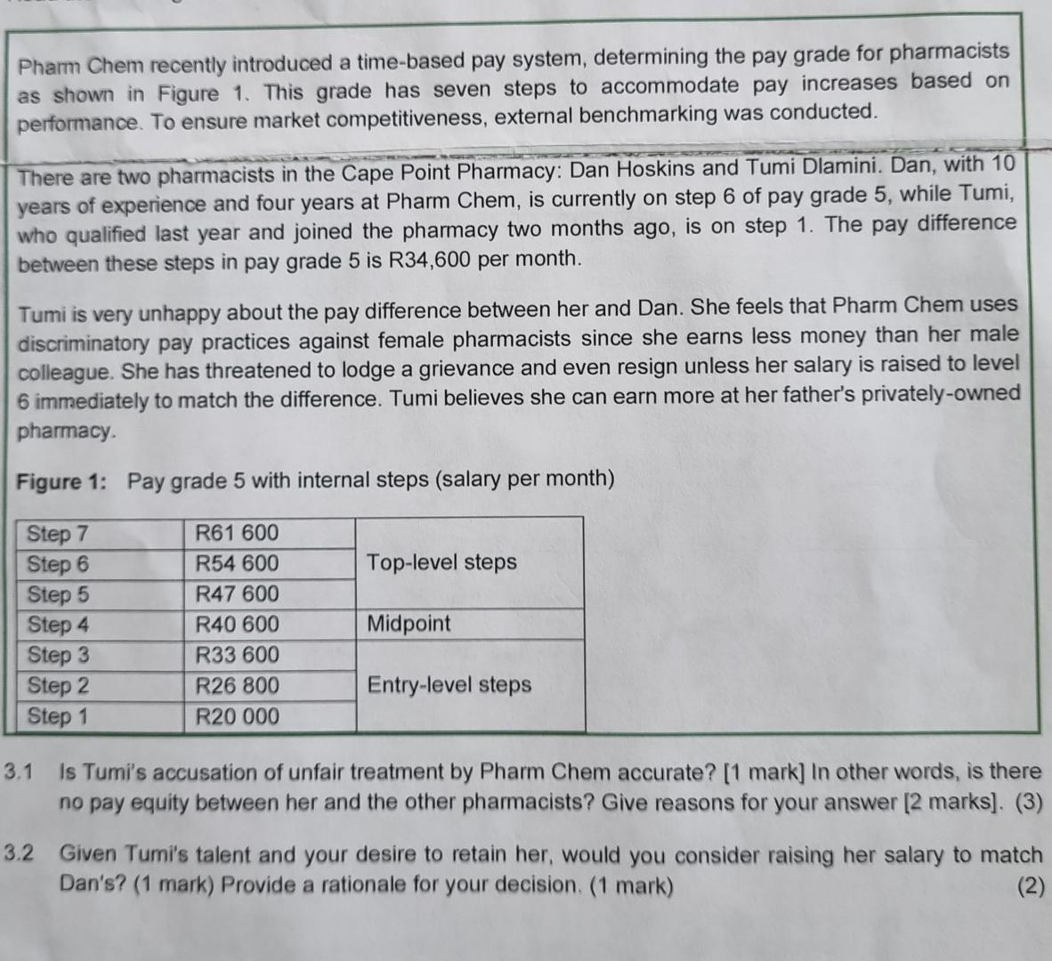 Solved Pharm Chem recently introduced a time-based pay | Chegg.com