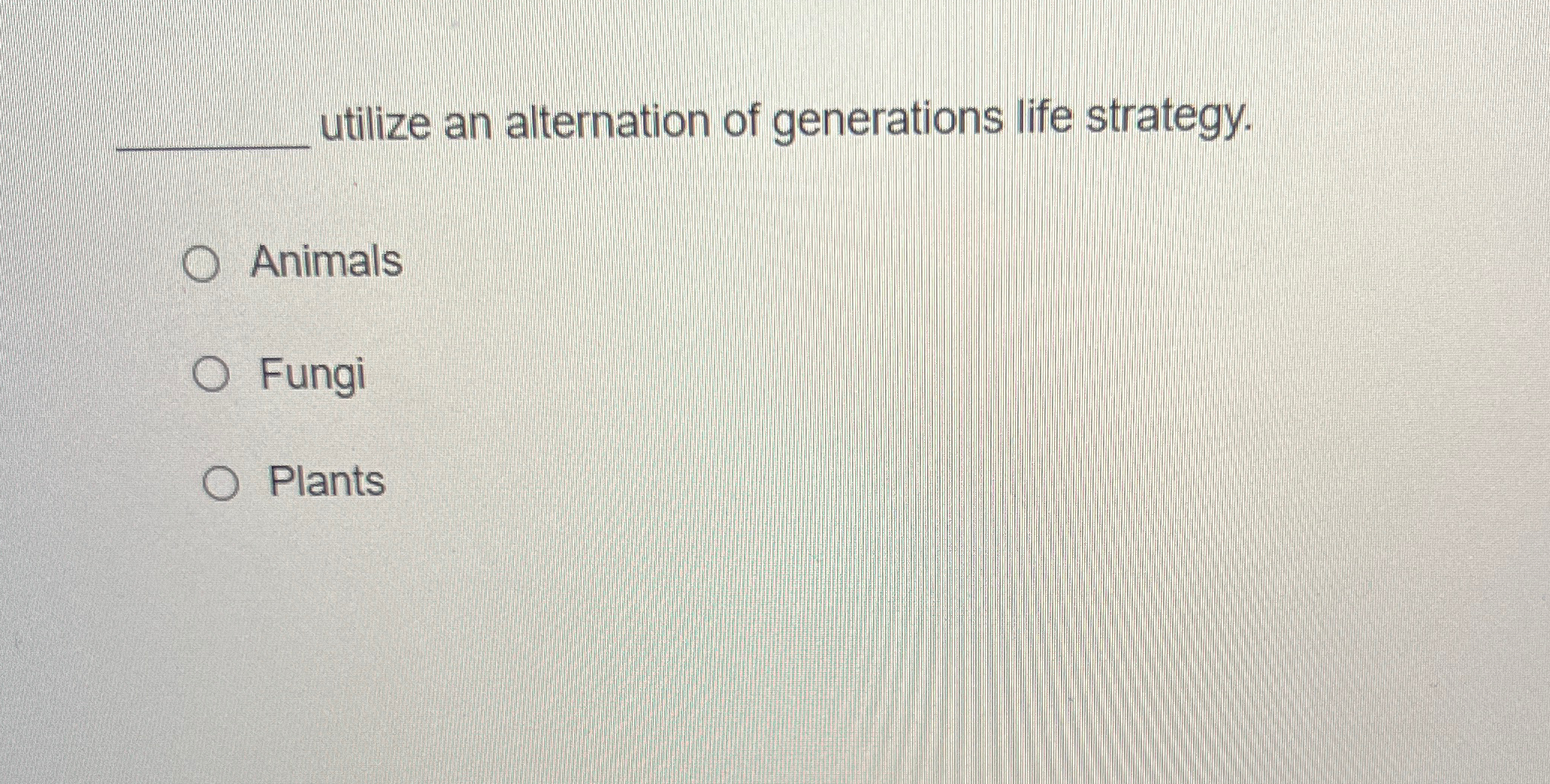 Solved q, ﻿utilize an alternation of generations life | Chegg.com