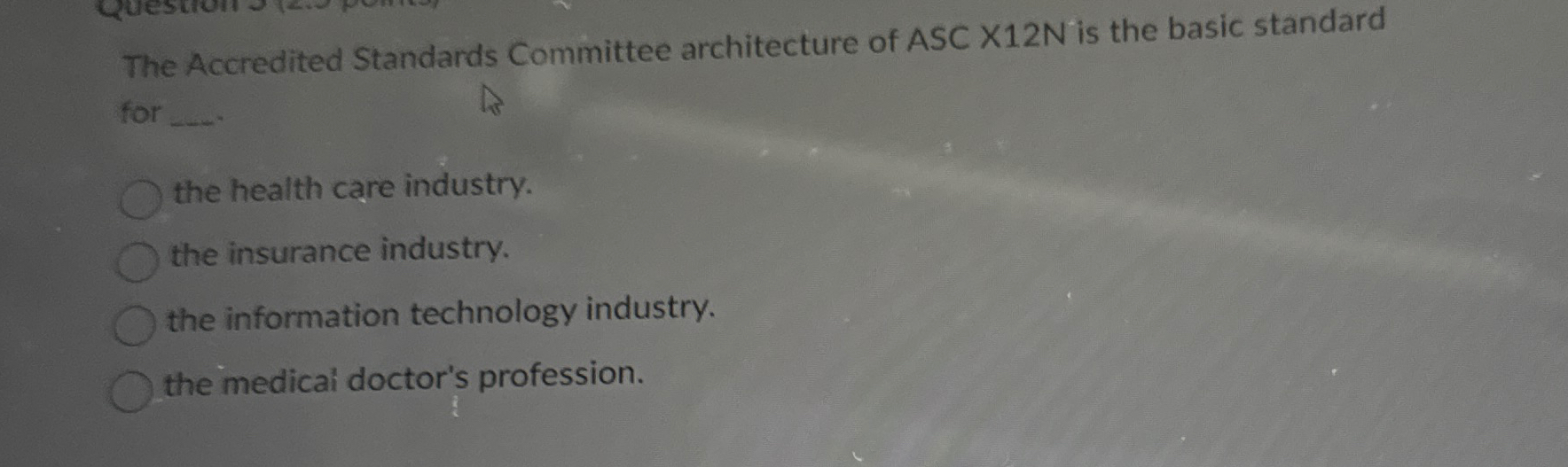 Solved The Accredited Standards Committee architecture of | Chegg.com