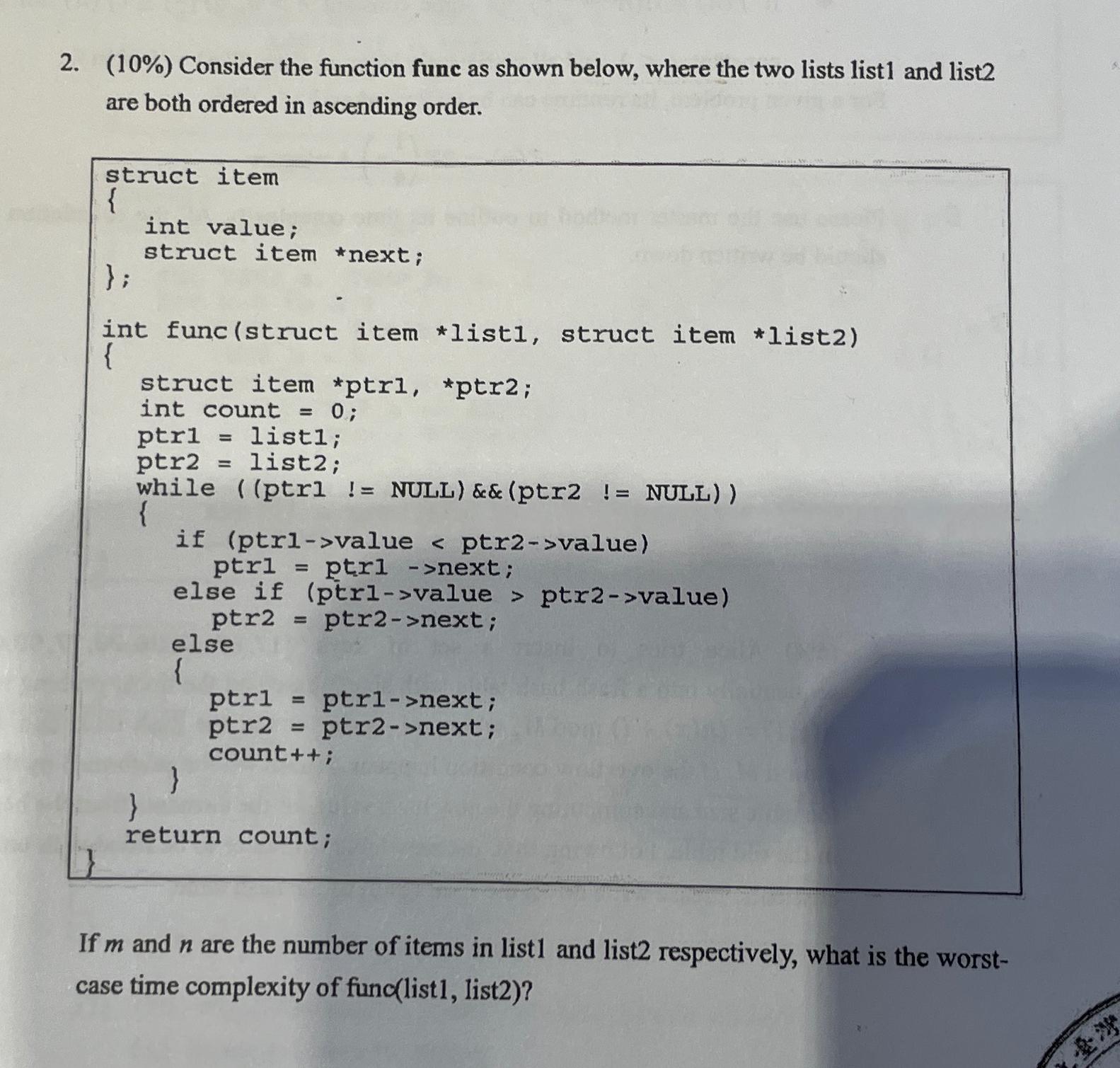 Solved (10%) ﻿Consider the function func as shown below, | Chegg.com