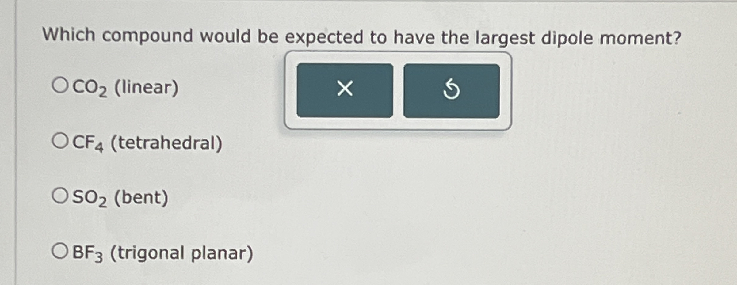Solved Which compound would be expected to have the largest | Chegg.com