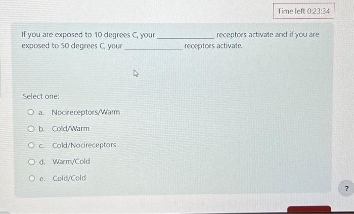 Solved If you are exposed to 10 degrees C, your exposed to | Chegg.com