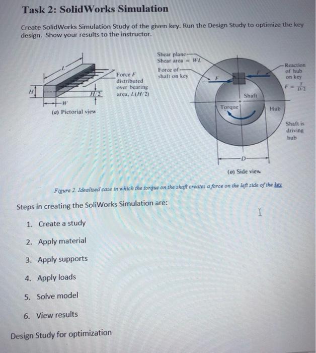 Solved Task 2: SolidWorks Simulation Create SolidWorks | Chegg.com