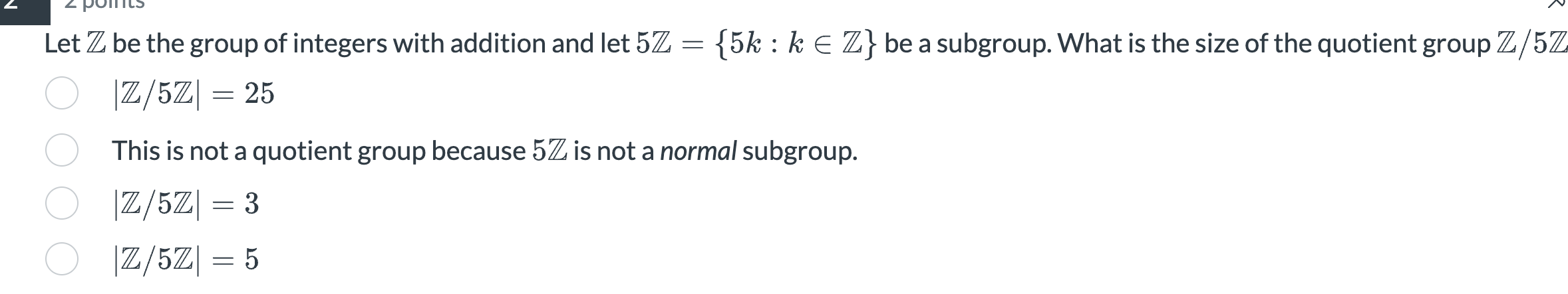 Solved Let Z ﻿be the group of integers with addition and let | Chegg.com
