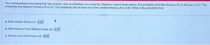 Solved Two mathematicians are taking their two children, | Chegg.com