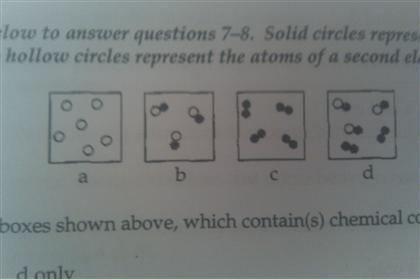 Solved 1) Of the four boxes shown above, which contain(s) | Chegg.com