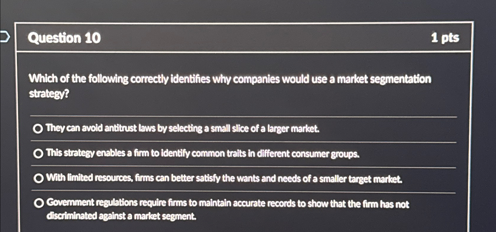 Solved Question 101 ﻿ptsWhich of the following correctly | Chegg.com