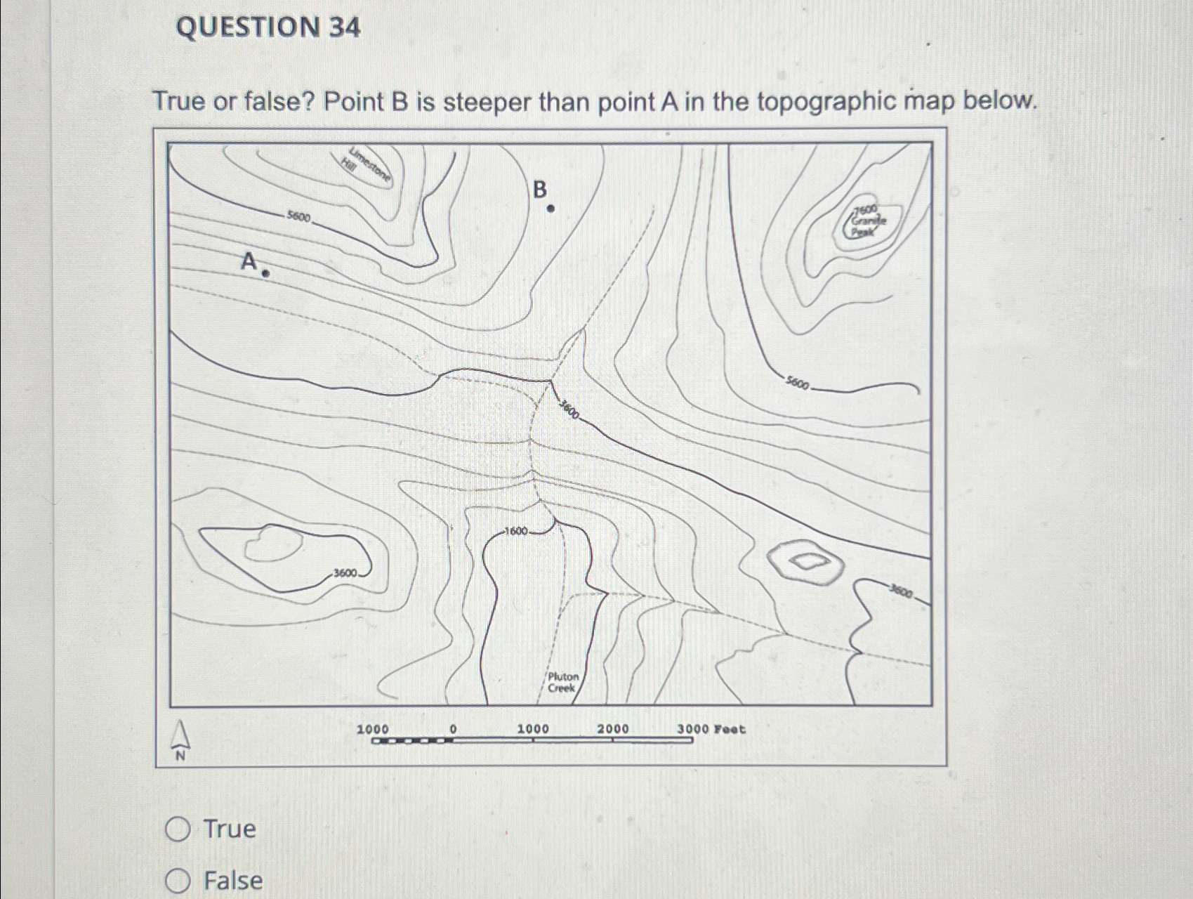Solved QUESTION 34True or false? Point B is steeper than | Chegg.com