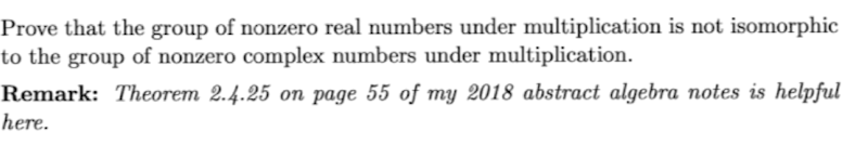 Solved Prove That The Group Of Nonzero Real Numbers Under