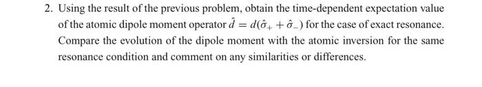 Solved Using The Result Of The Previous Problem Obtain The
