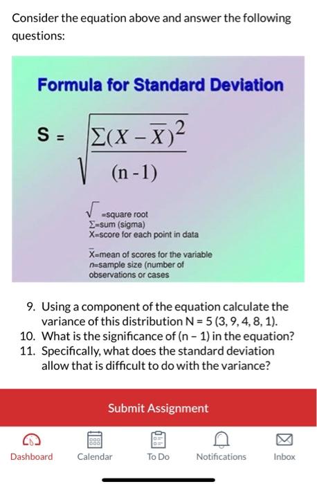 Solved Consider The Equation Above And Answer The Following