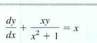 Solved dxdy+x2+1xy=x | Chegg.com