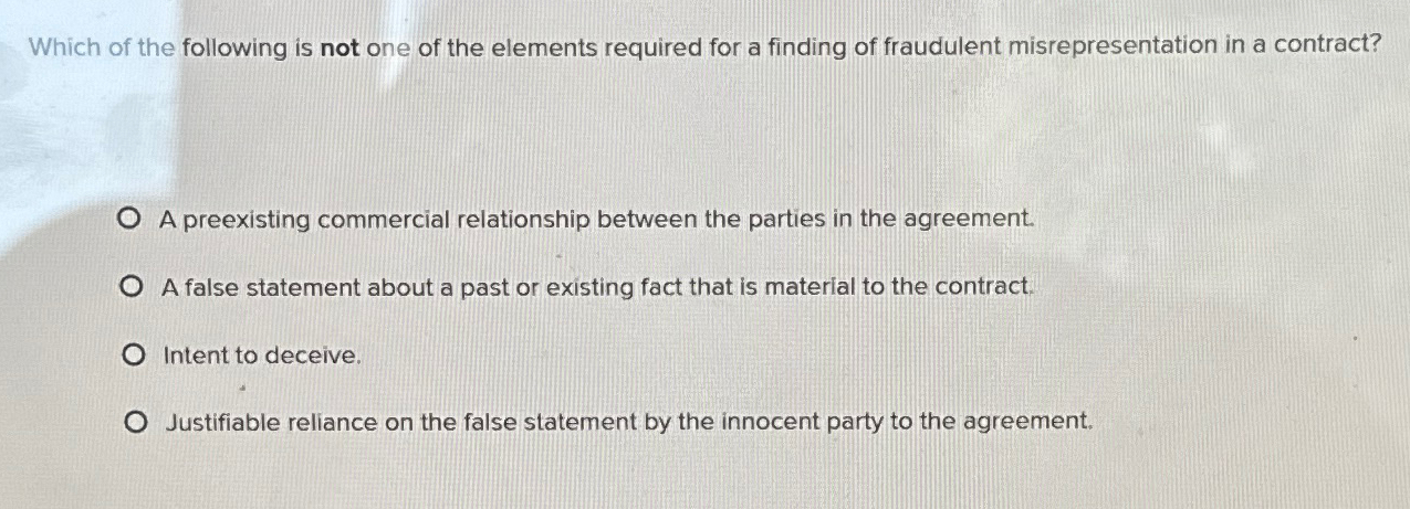 Solved Which of the following is not one of the elements | Chegg.com