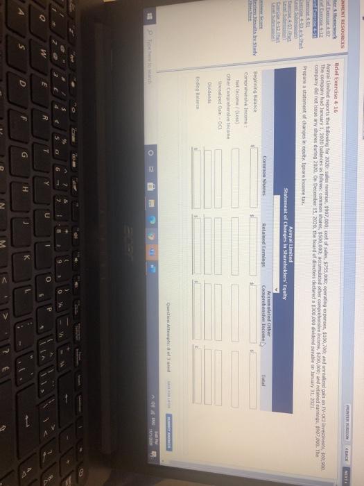 Solved RESOURCES work EG-16 Brief Exercise 4-16 Ayayai | Chegg.com