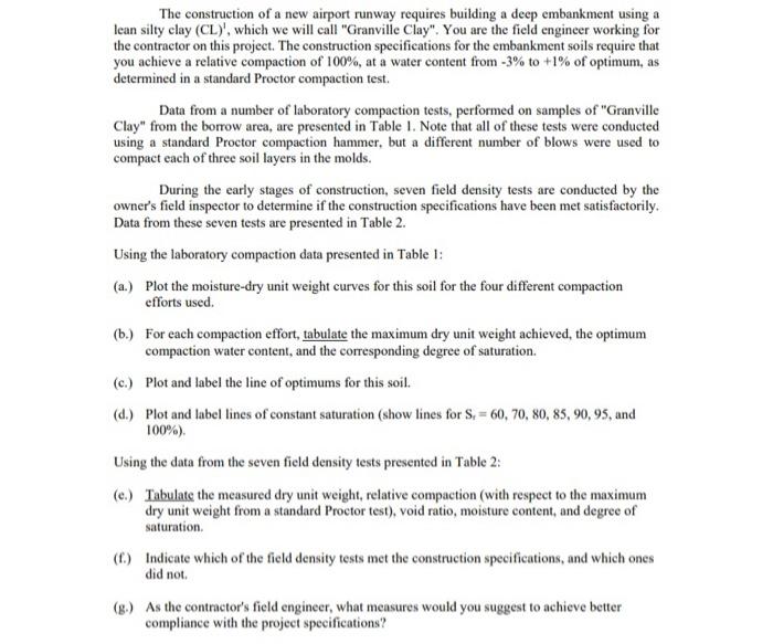 Solved The construction of a new airport runway requires | Chegg.com