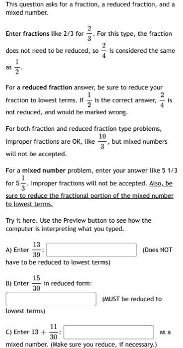 Solved Entering Numerical Answers This question asks for a | Chegg.com