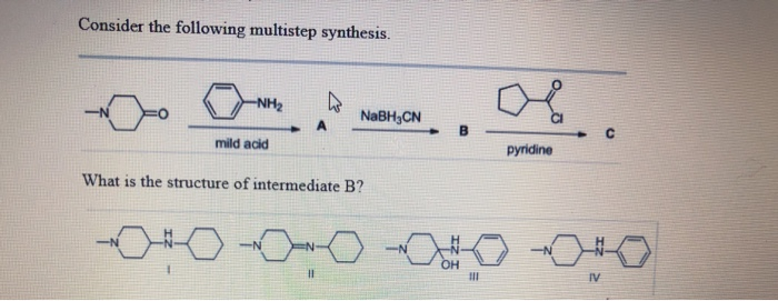 Solved Consider the following multistep synthesis. NaBH,CN | Chegg.com