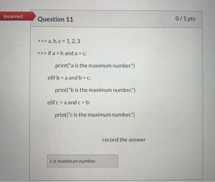 Solved Problem 3 Elif statement. An elif statement can | Chegg.com
