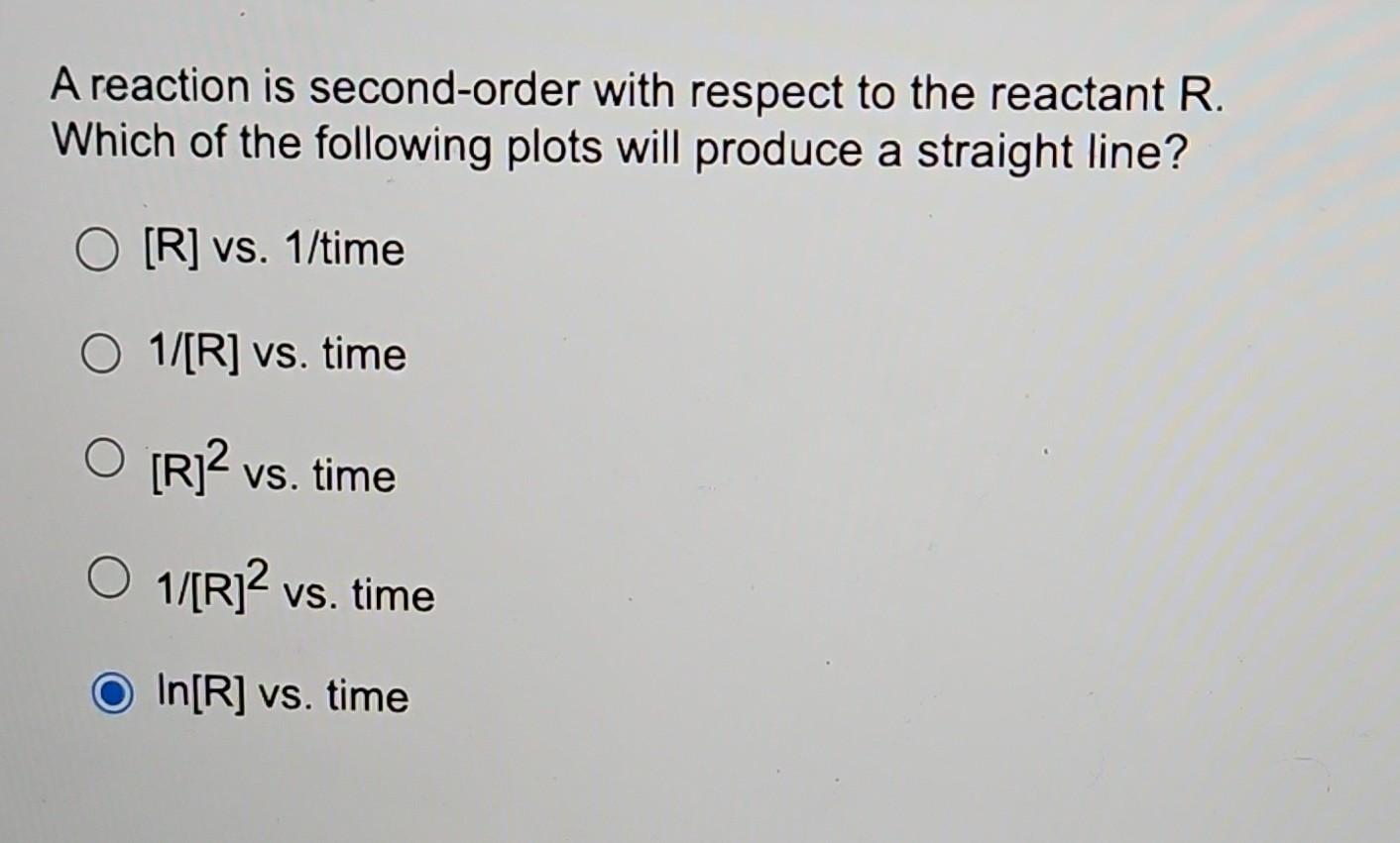 Solved A reaction is second-order with respect to the | Chegg.com