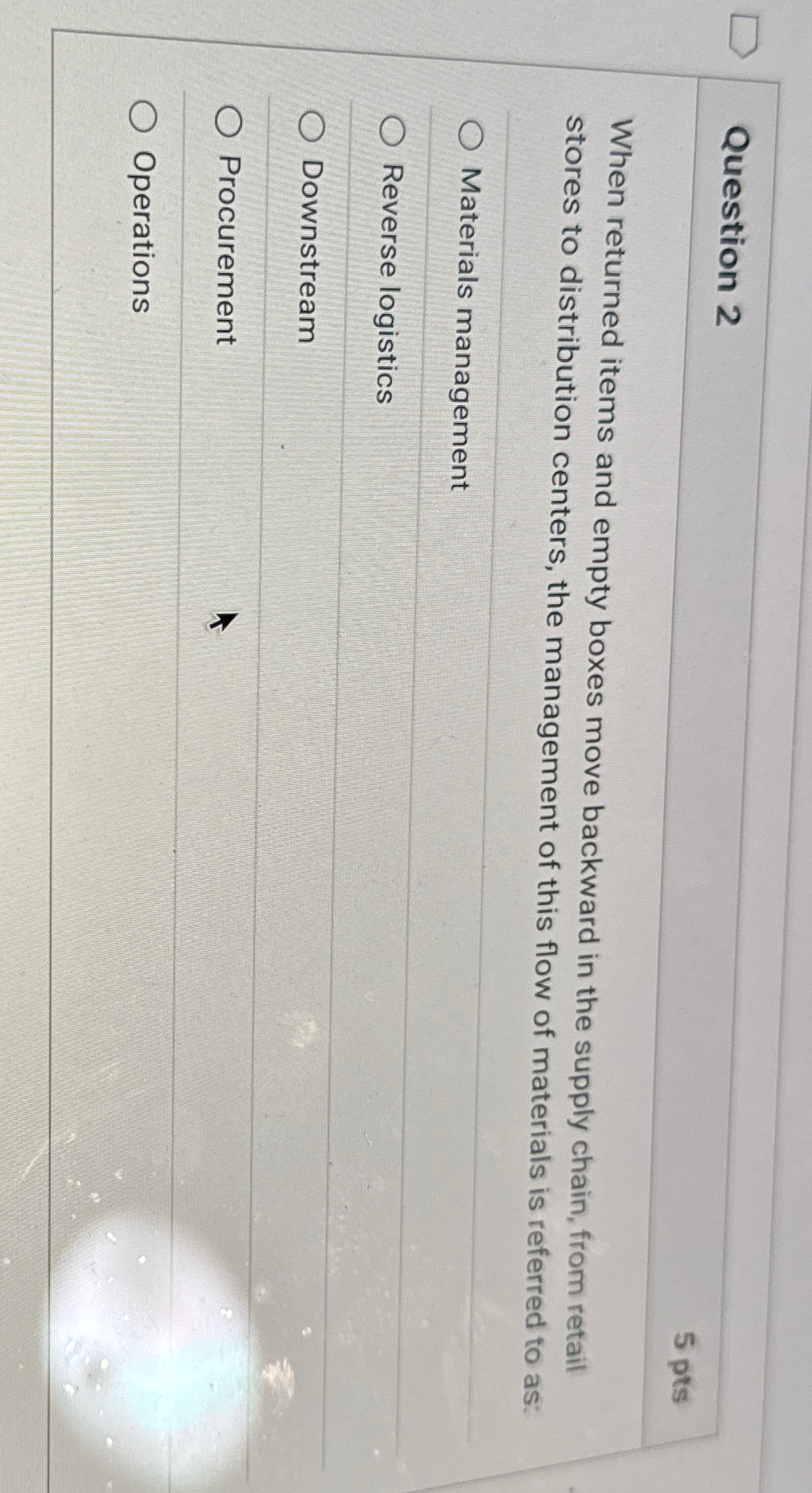 Solved Question 2When returned items and empty boxes move | Chegg.com