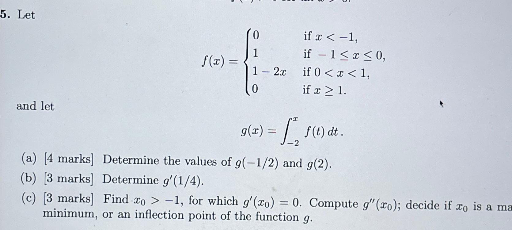 Solved Letf(x)={0 if x