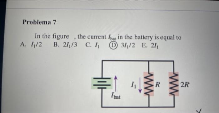 Solved In the figure , the current Ibat in the battery is | Chegg.com