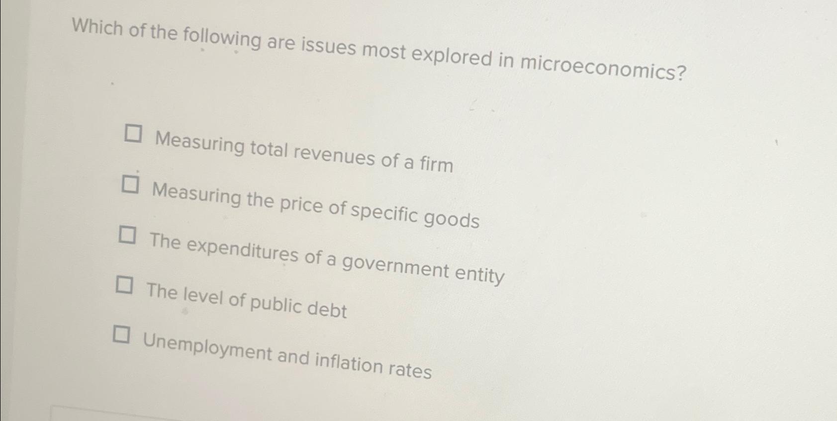 Solved Which of the following are issues most explored in | Chegg.com