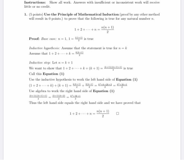 Solved Instructions: Show all work. Answers with | Chegg.com