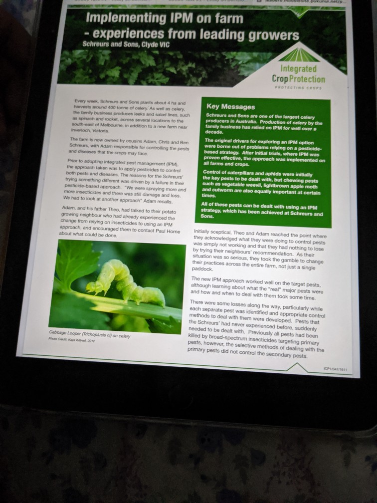 Solved case study about Implementing IPM on farm - | Chegg.com