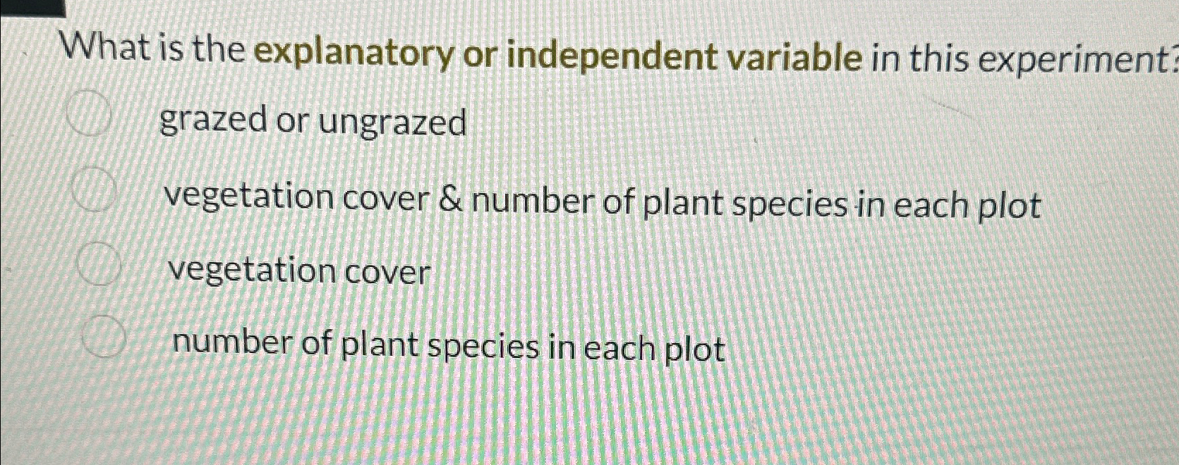 Solved What is the explanatory or independent variable in | Chegg.com