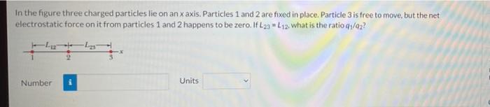 Solved In the figure three charged particles lie on an x | Chegg.com