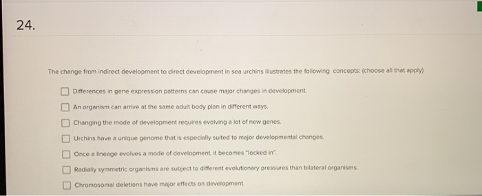 Solved The change from indirect development to direct | Chegg.com