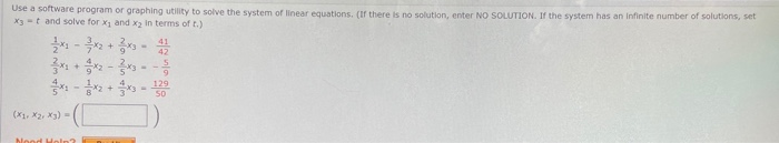 Solved Use A Software Program Or Graphing Utility To Solve 