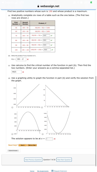 Solved Done A webassign.net АА Request Extension Description | Chegg.com