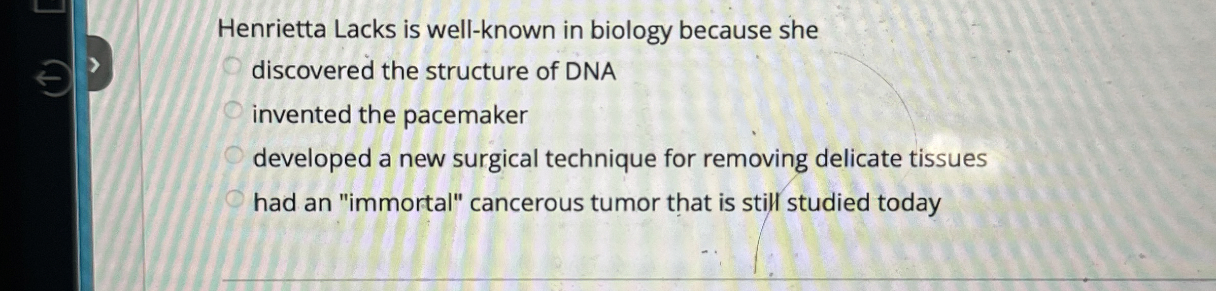 Solved Henrietta Lacks is well-known in biology because | Chegg.com