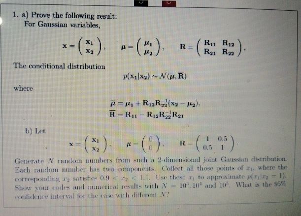 Solved a) ﻿Prove the following result:For Gaussian | Chegg.com