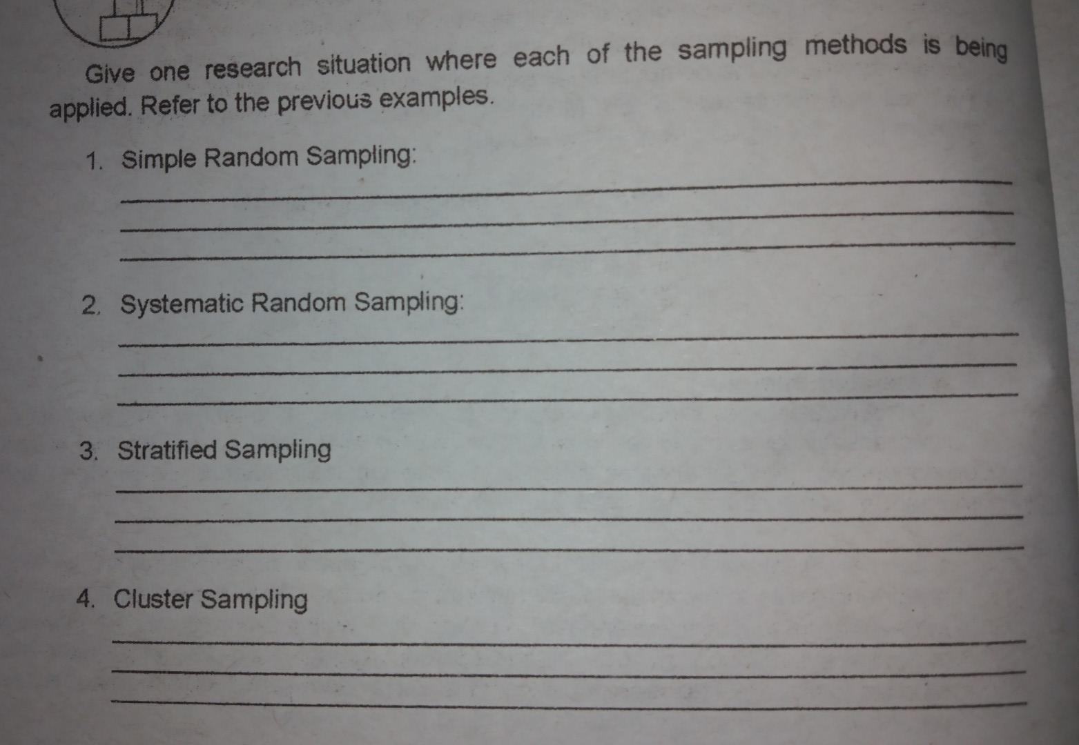 Solved Give one research situation where each of the | Chegg.com
