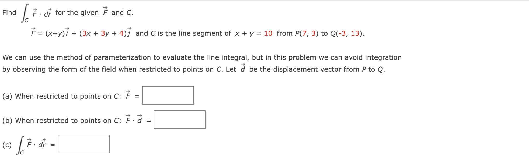 Solved Find ∫C﻿vec(F)*dvec(r) ﻿for the given vec(F) ﻿and | Chegg.com