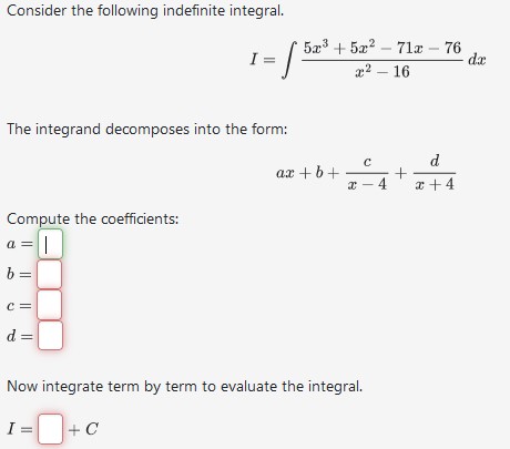 Solved Consider the following indefinite | Chegg.com