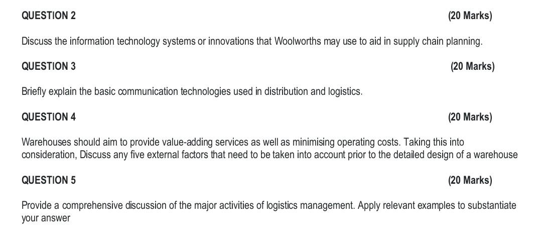 Solved QUESTION 2 (20 Marks) Discuss the information | Chegg.com