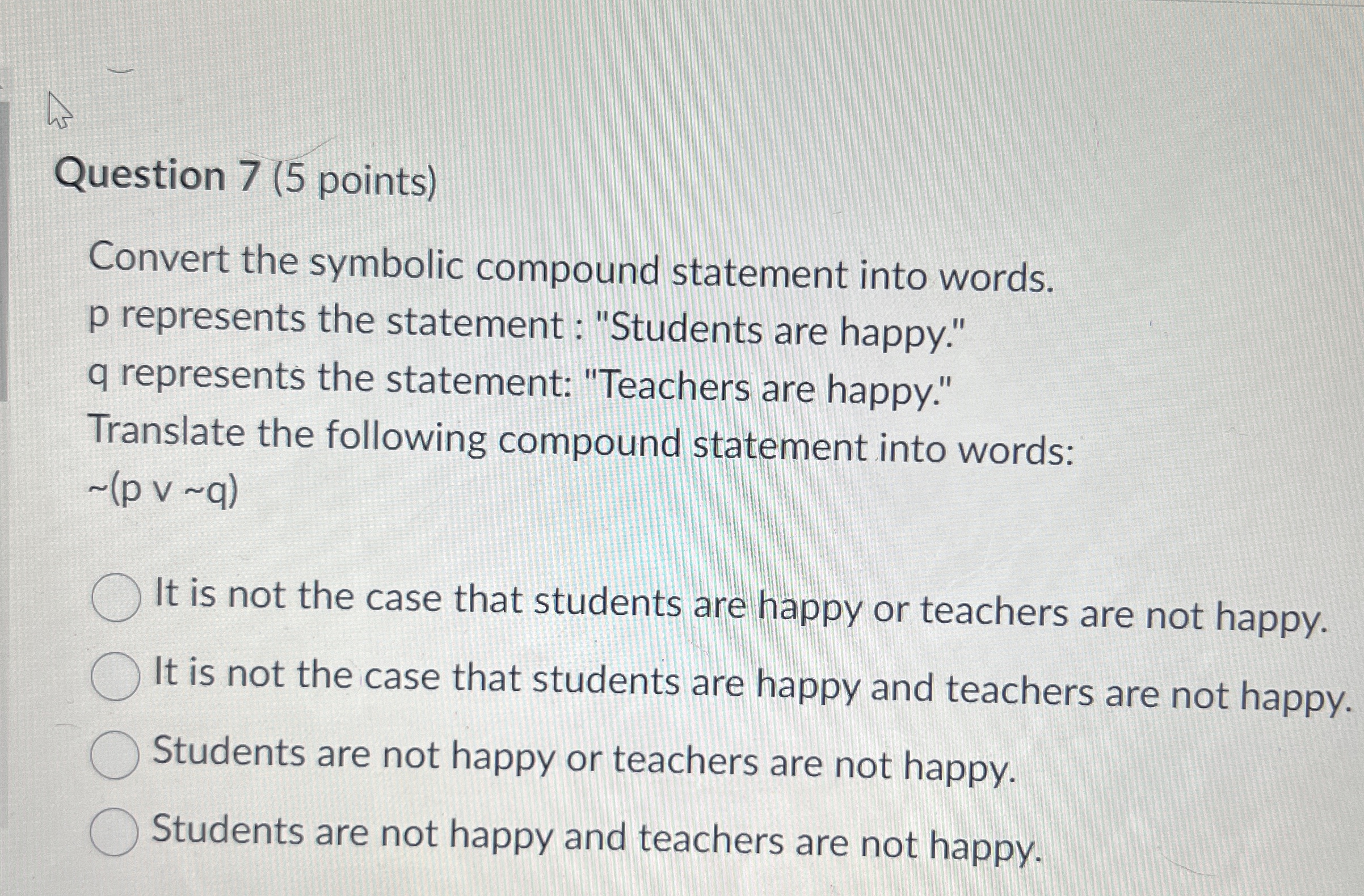 Solved Question 7 (5 ﻿points)Convert the symbolic compound | Chegg.com