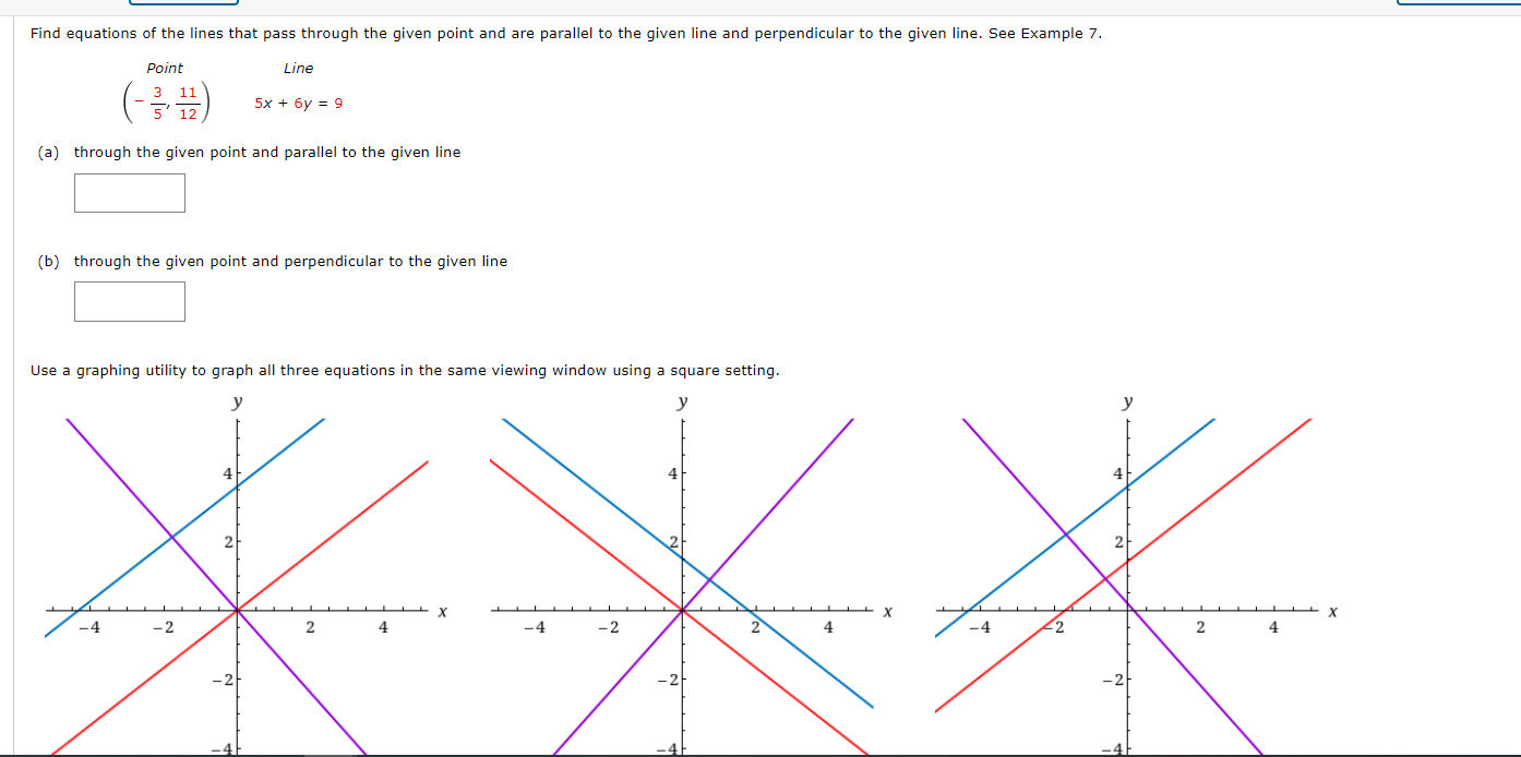 Solved Find equations of the lines that pass through the | Chegg.com