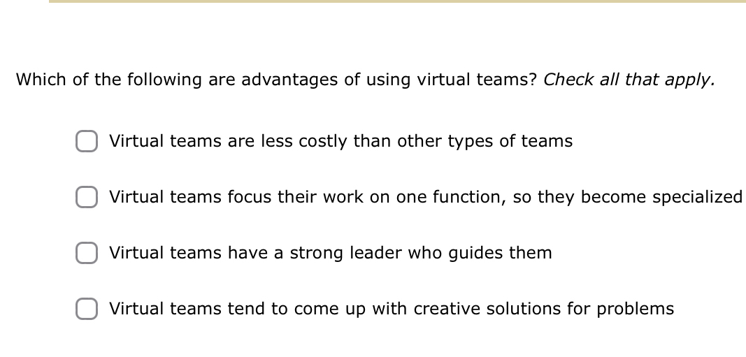 Solved Which of the following are advantages of using | Chegg.com