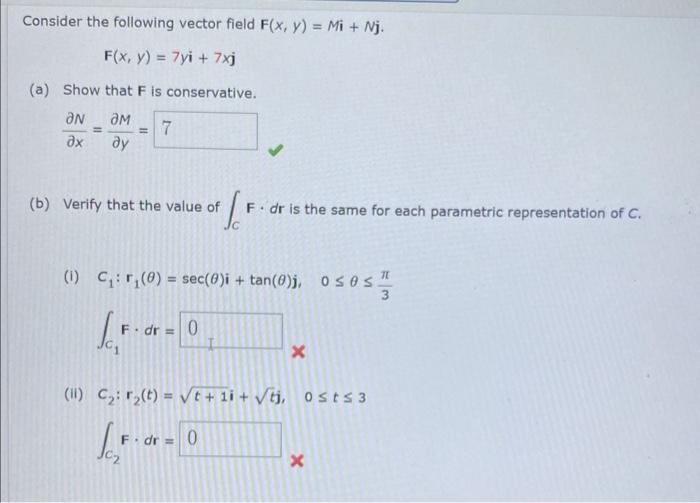 Solved Consider the following vector field F(x,y)=Mi+Nj. | Chegg.com