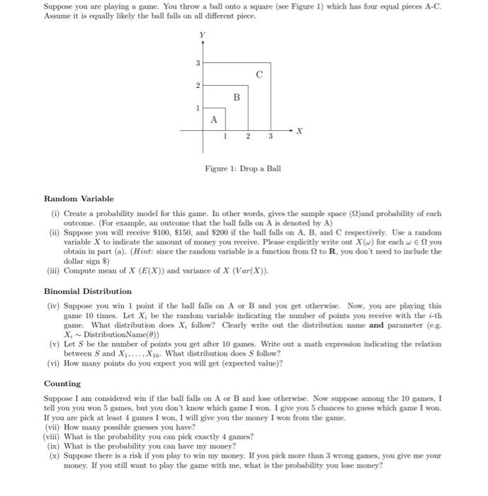 Solved Suppose you are playing a game. You throw a ball onto | Chegg.com