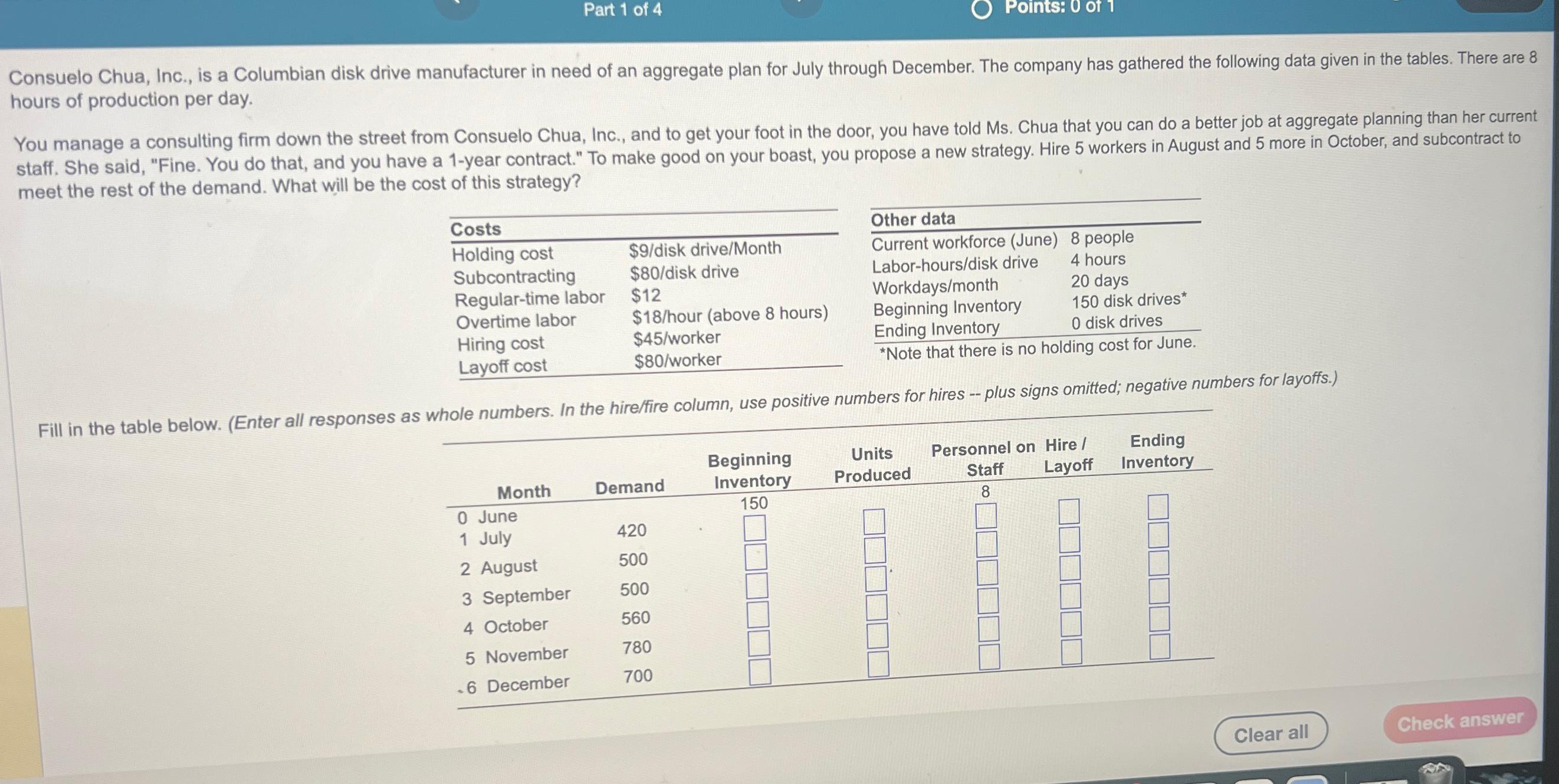 Solved Part 1 ﻿of 4Points: 0 ﻿of 1Consuelo Chua, Inc., is a | Chegg.com