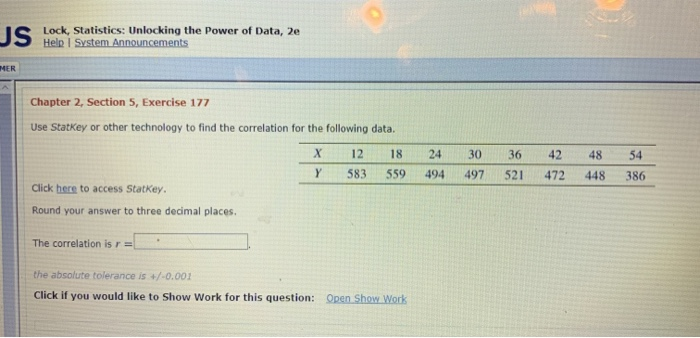 Solved Ic - Lock, Statistics: Unlocking the Power of Data, | Chegg.com