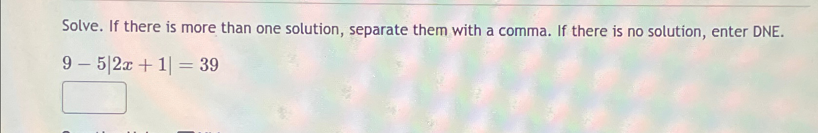 Solve. If there is more than one solution, separate | Chegg.com
