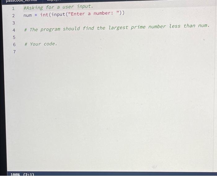 Solved Bum 19 Primality Check Write A Program In 