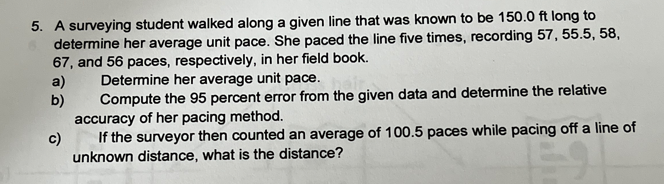Solved A surveying student walked along a given line that | Chegg.com